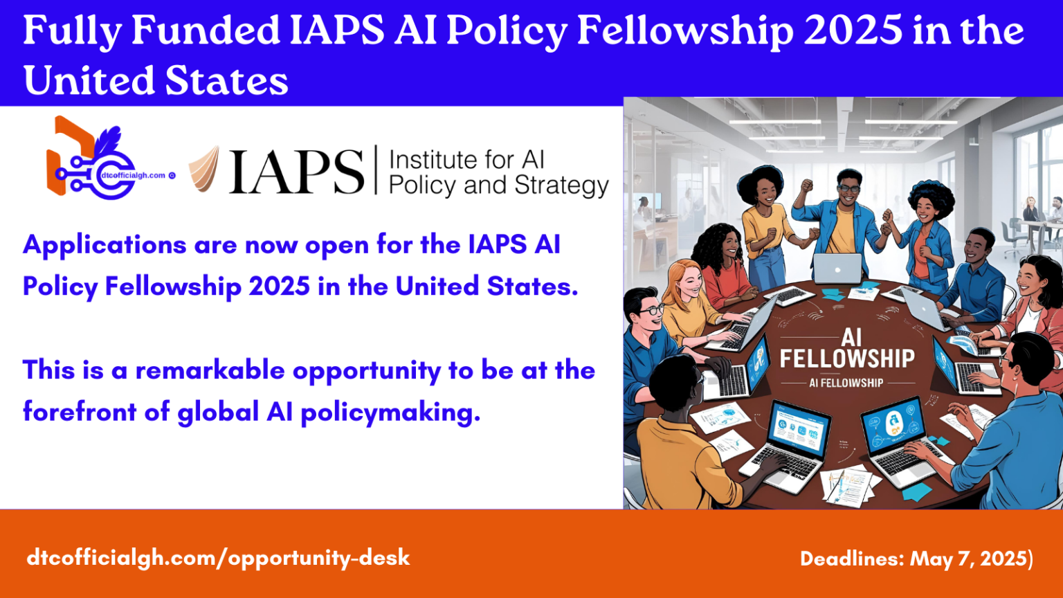 Apply Now: Fully Funded IAPS AI Policy Fellowship 2025 in the United ...